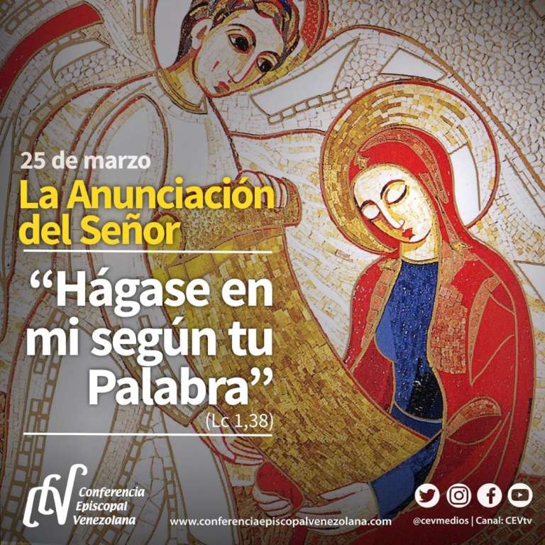 Solemnidad de la Anunciación: “Hágase en mí según tu palabra”